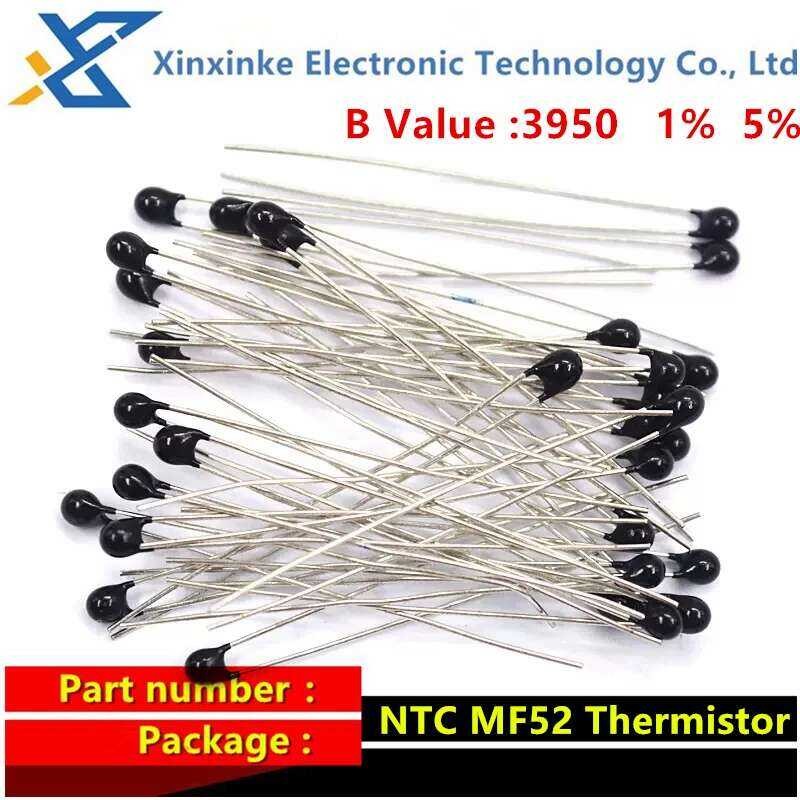 W 100Pcs Mf52 B Value :3950 1% 1K 5K 10K 50K 100K Ntc-Mf52at B3950 NTC ...