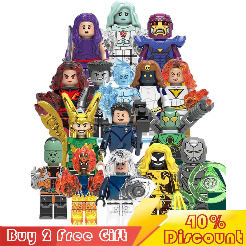 Superhero Character Block Toy Fantastic Four X Men Movie Mini Action ...