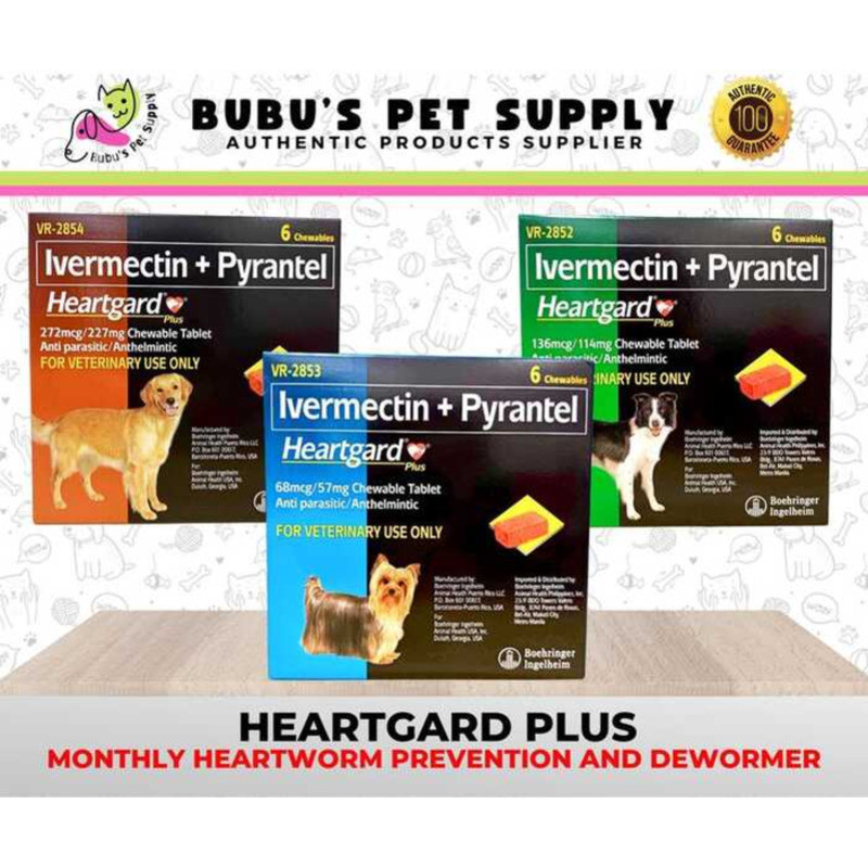 HEARTGARD PLUS For Dogs Heartworm And Dewormer Chewable B19 | Shopee ...