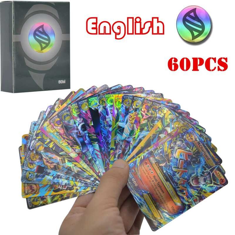 Y 60Pcs Mega EX Box Display English Version Pokémon Shining Cards ...