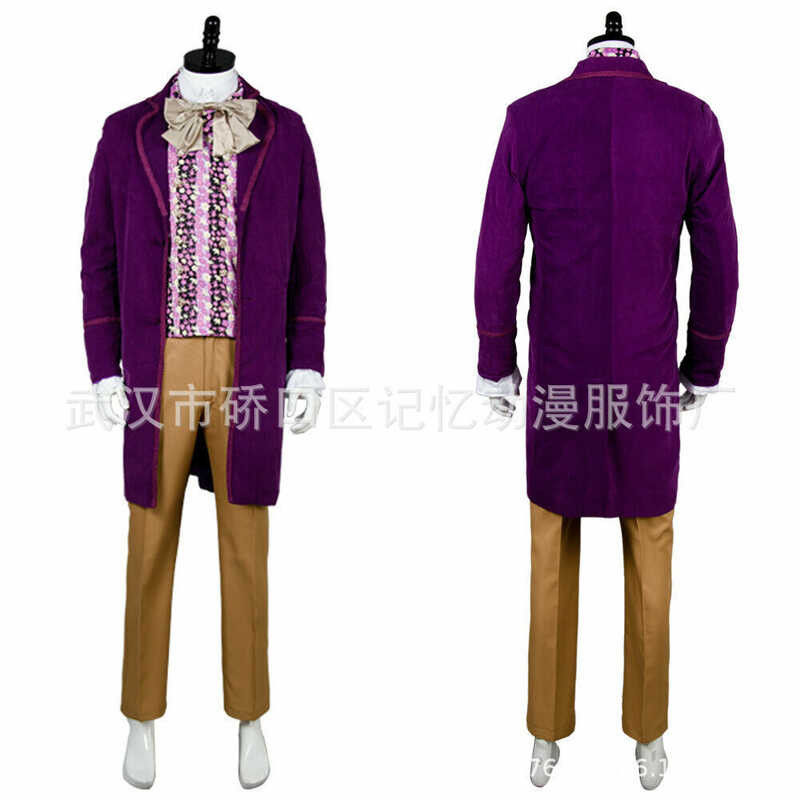Wonka And Chocolate Halloween Cosplay Costume Set Jacket | Shopee ...