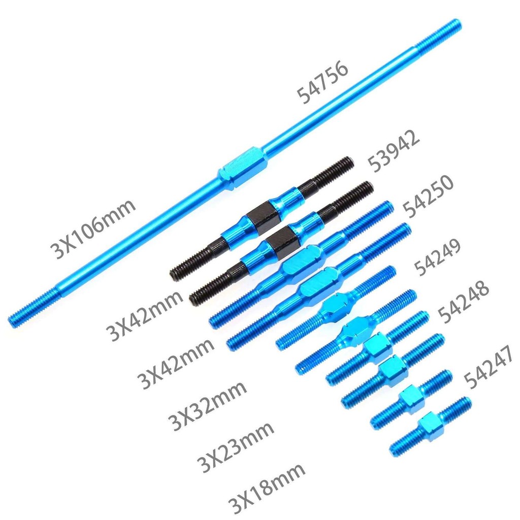 ☑♥ Tamiya TAMIYA 1/10 Model Univeral M3 Thread Aluminum Alloy Puh Rod ...