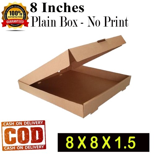 Pizza Box Corrugated / Plain Box - 8 Inches / Pizza box 8 / 50pcs per ...