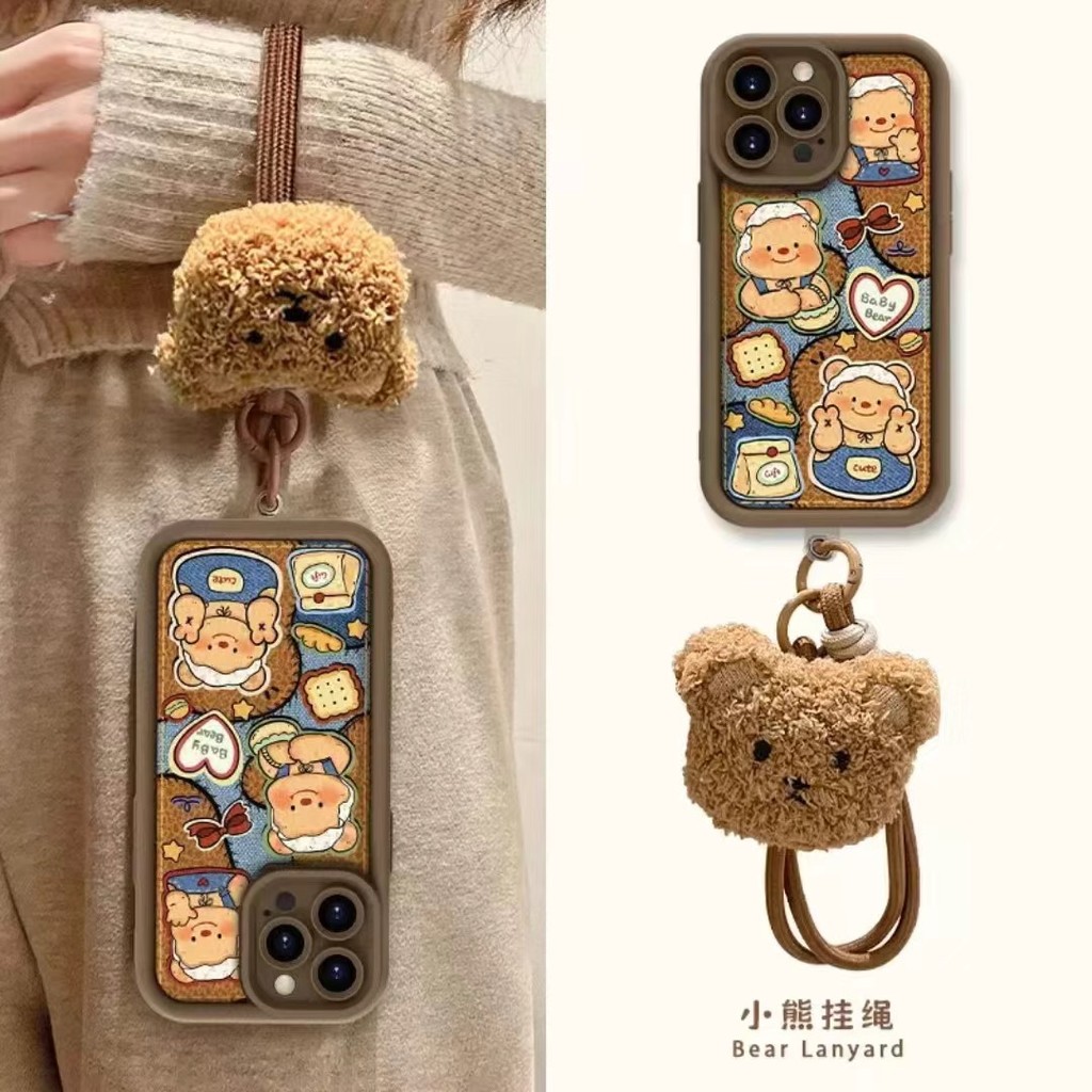 Tecno Spark Go 2 1S 2024 Go 2023 Cute little bear phone case doll ...