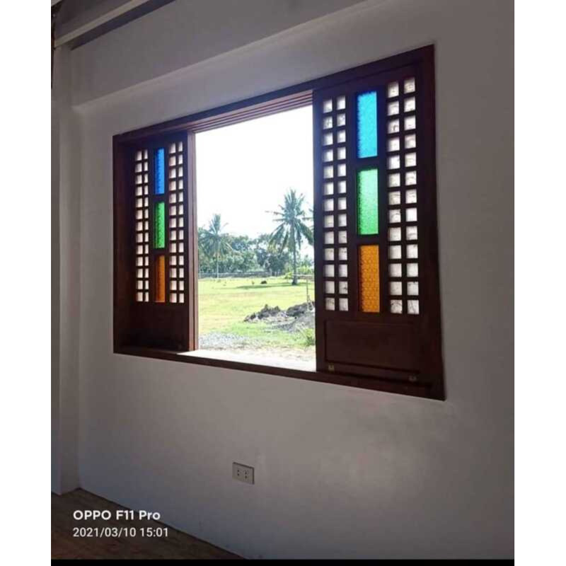 Capiz W/ Glass Sliding Window 2Pcs 50Cm X4ft (No Jamb) 40A | Shopee ...