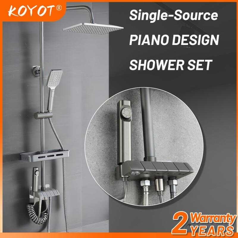 KOYOT Piano Key Design Single Source 4 In 1 Shower Set With Faucet For ...