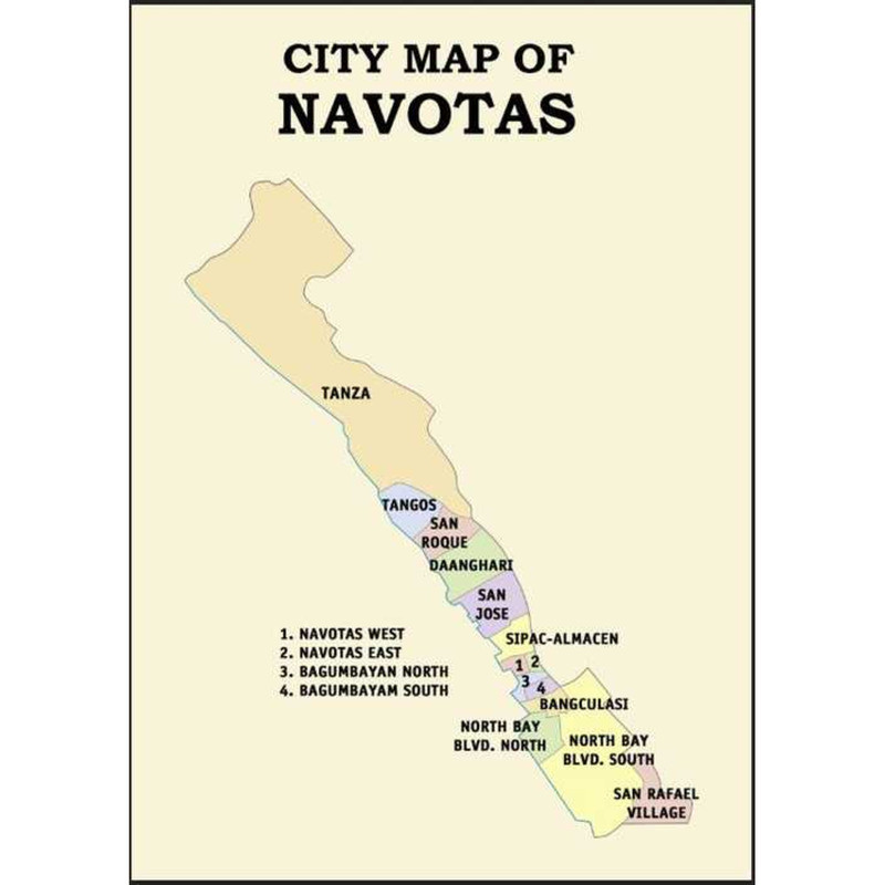 Navotas City Map Waterproof A4 Laminated Chart 3 81449 Abd | Shopee ...
