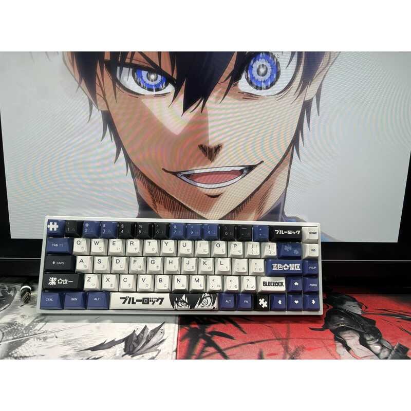Blue Prison Jie Shi One Two-Dimensional Mechanical Keyboard Keycaps ...