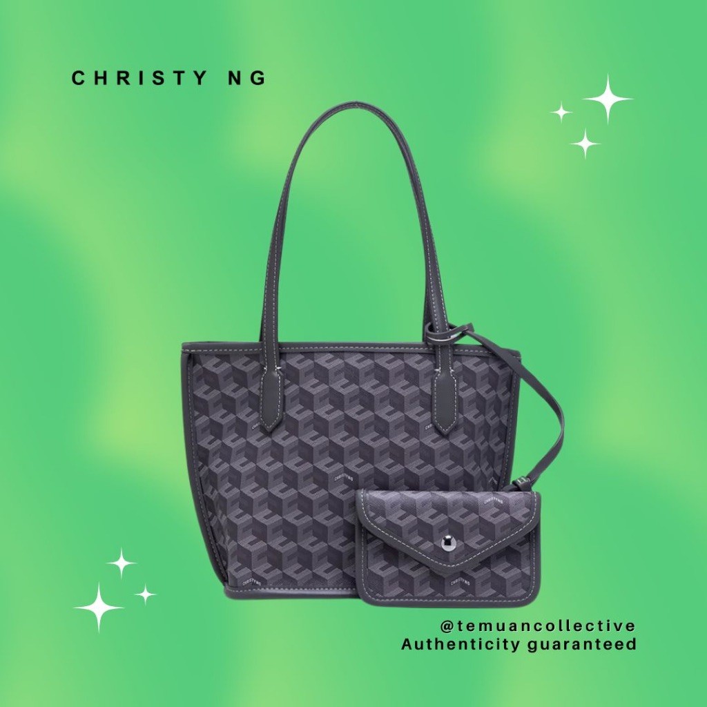 Christy NG Russo Mini Tote Bag - Monogram Vegan Leather Hand / Shoulder ...