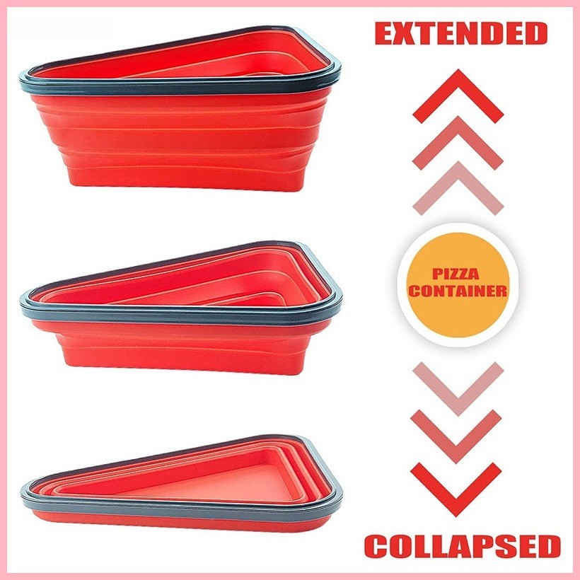 Pizza Storage box With 5 Microwavable Trays Reusable Expandable ...