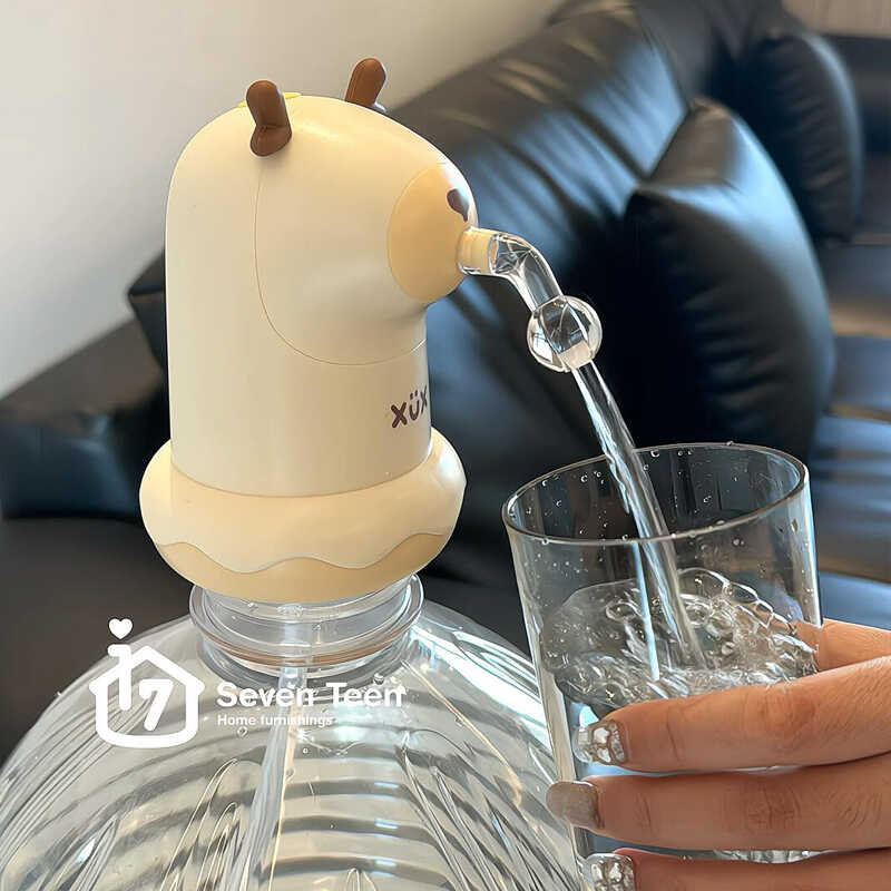 Pure Automatic Pump Deer Head Dispenser Mineral Water Bucket Hand Press ...