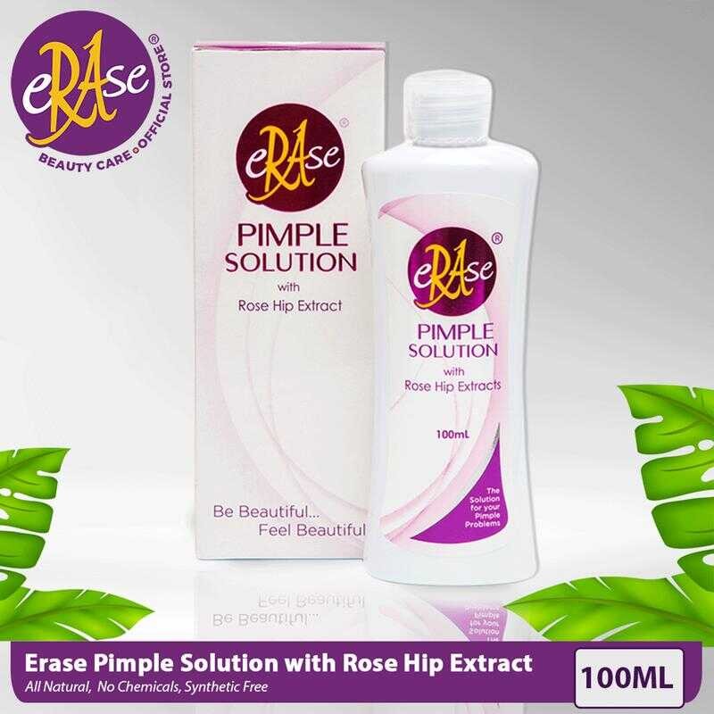 ERASE PIMPLE SOLUTION WITH ROSE HIP 100Ml | Shopee Philippines