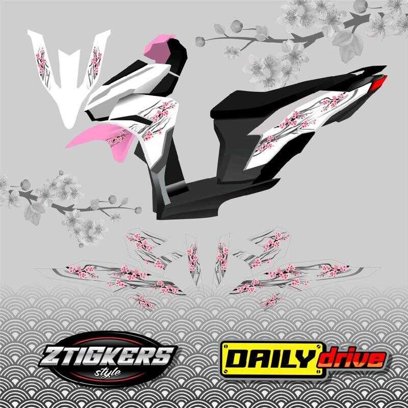 HONDA CLICK 125 , 150 V3 UV PRINT TRANSPARENT SAKURA DECAL 2B1 | Shopee ...