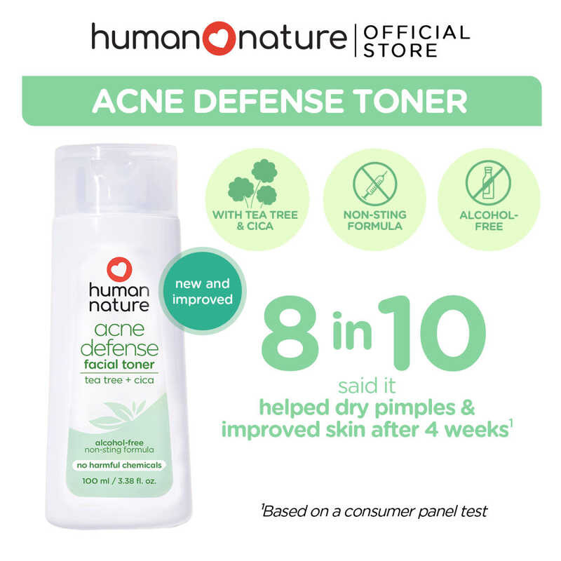 Human Nature Acne Defense Facial Toner 100Ml | 100% Natural With Tea ...