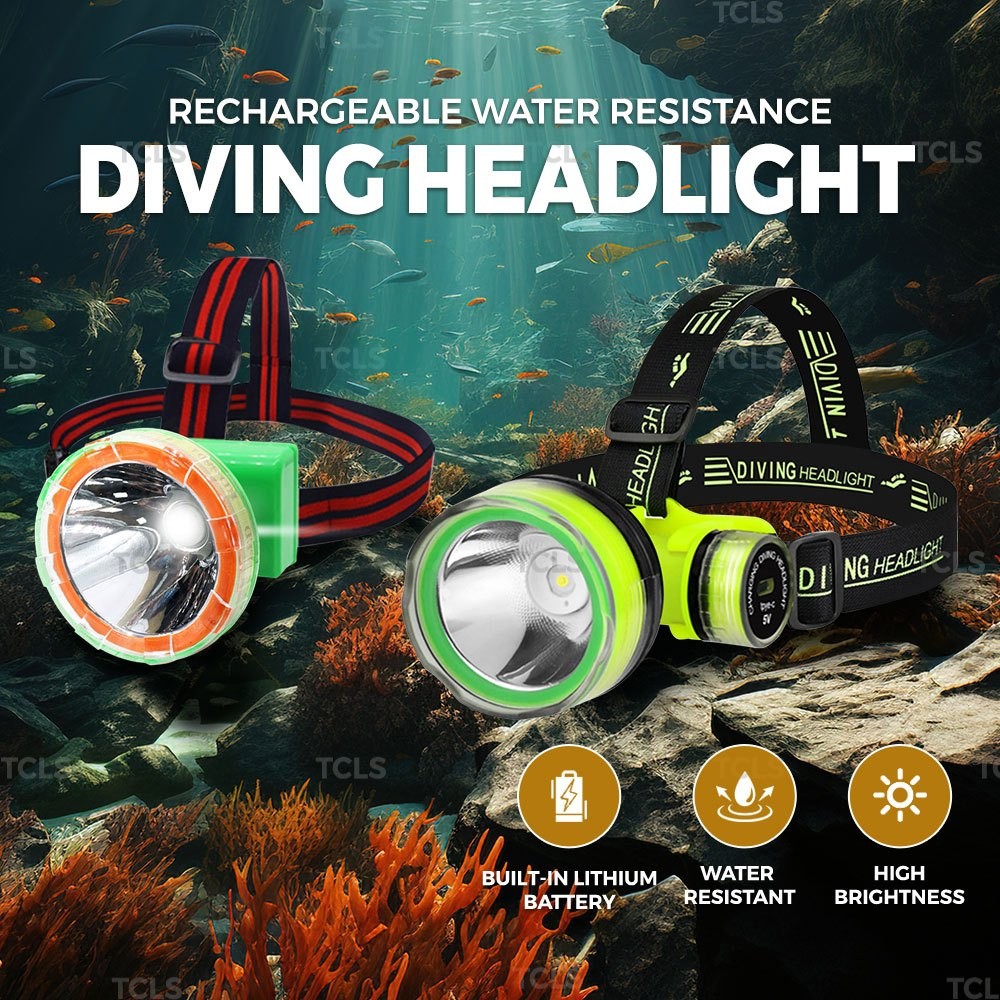 TCLS HDD 150/200/250 Watts Rechargeable Water Resistance Diving LED ...