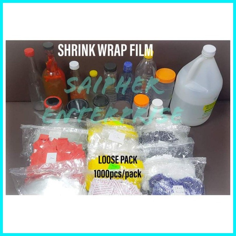 1000pcs Loose Pack Shrink Wrap Plastic Packaging for Bottle Container ...