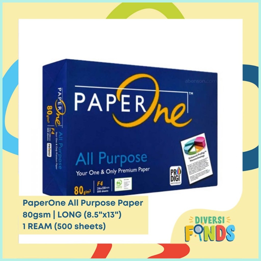 1 REAM Paper One Premium All Purpose / Copy Paper Short, Long and A4 ...