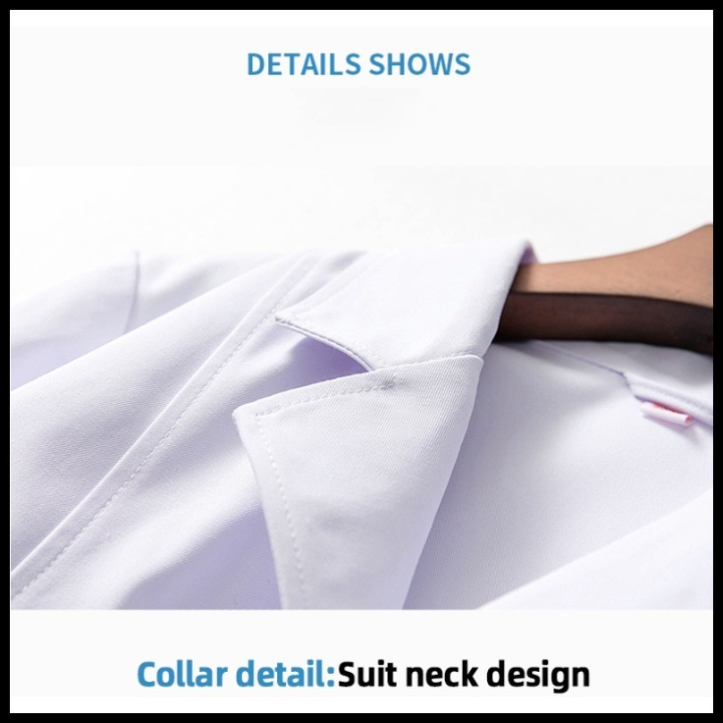 Lab Gown Long Sleeve Lab Coat For Students White Laboratory Gown For ...
