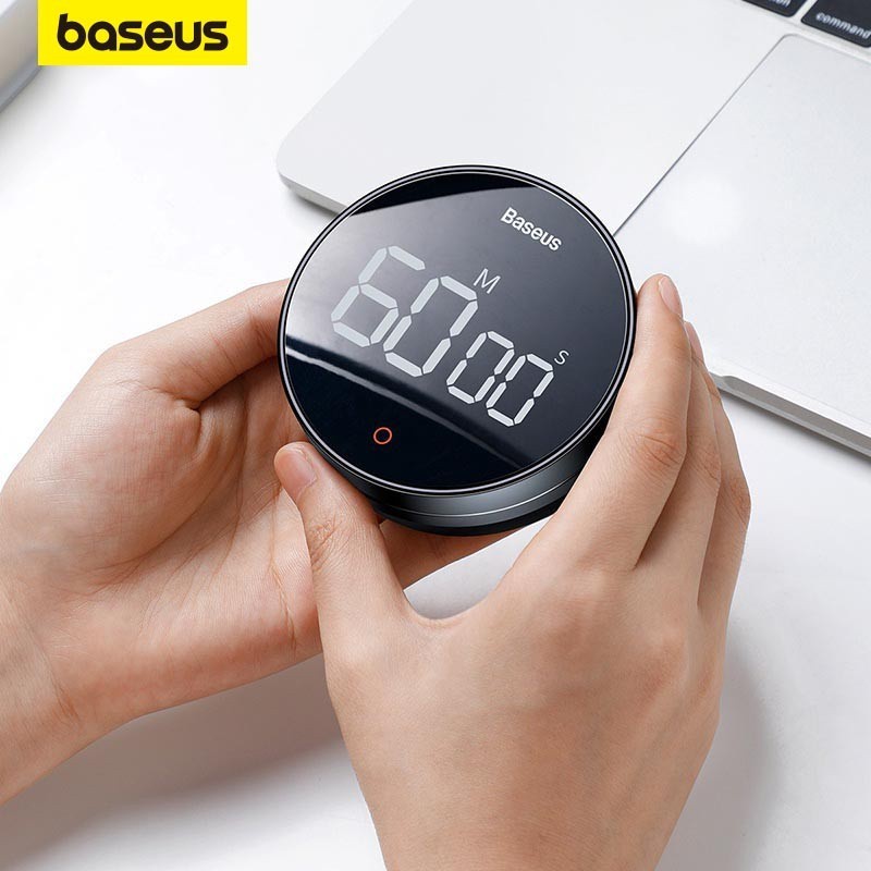 Baseus Magnetic Countdown Alarm Clock Kitchen Timer Manual Digital ...