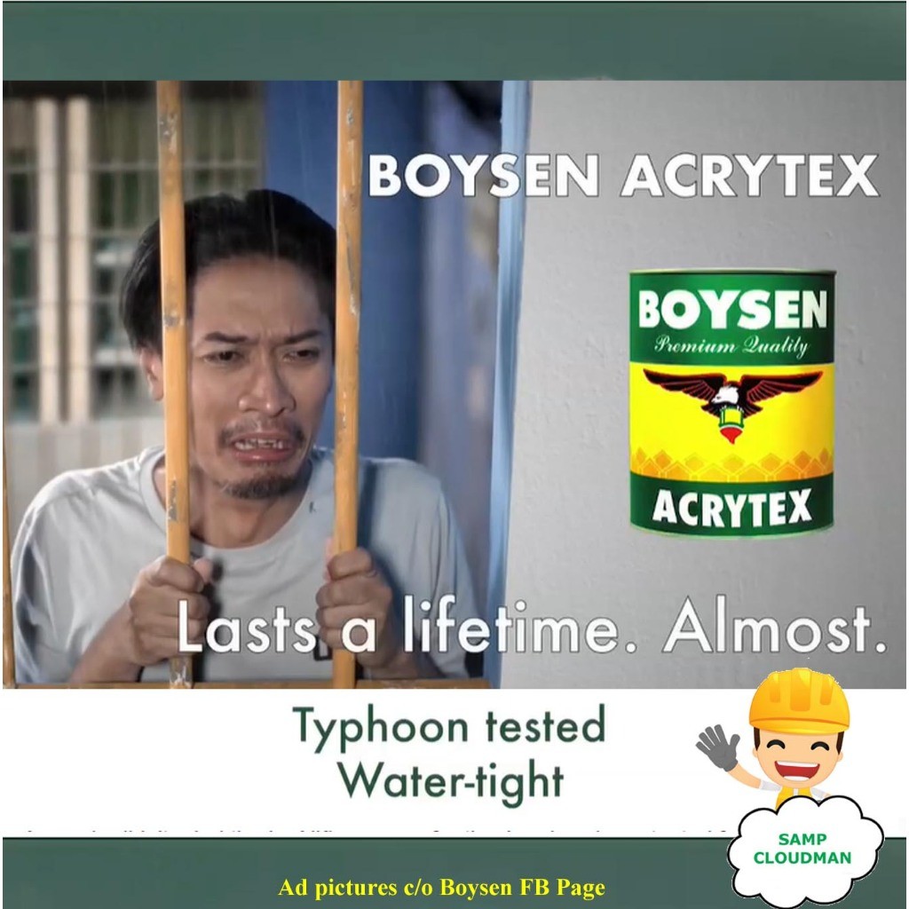 Boysen Acrytex Paints Acrylic Solvent Based Coating Water tight Repels ...