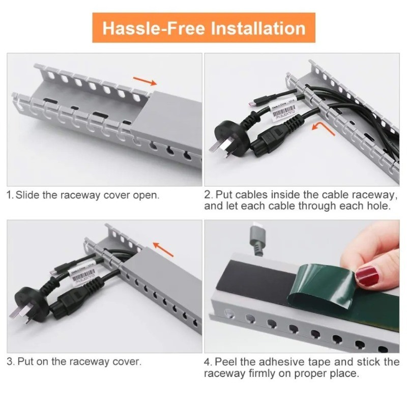 COD PVC cable tray kit with open cable tray cover for wires under ...