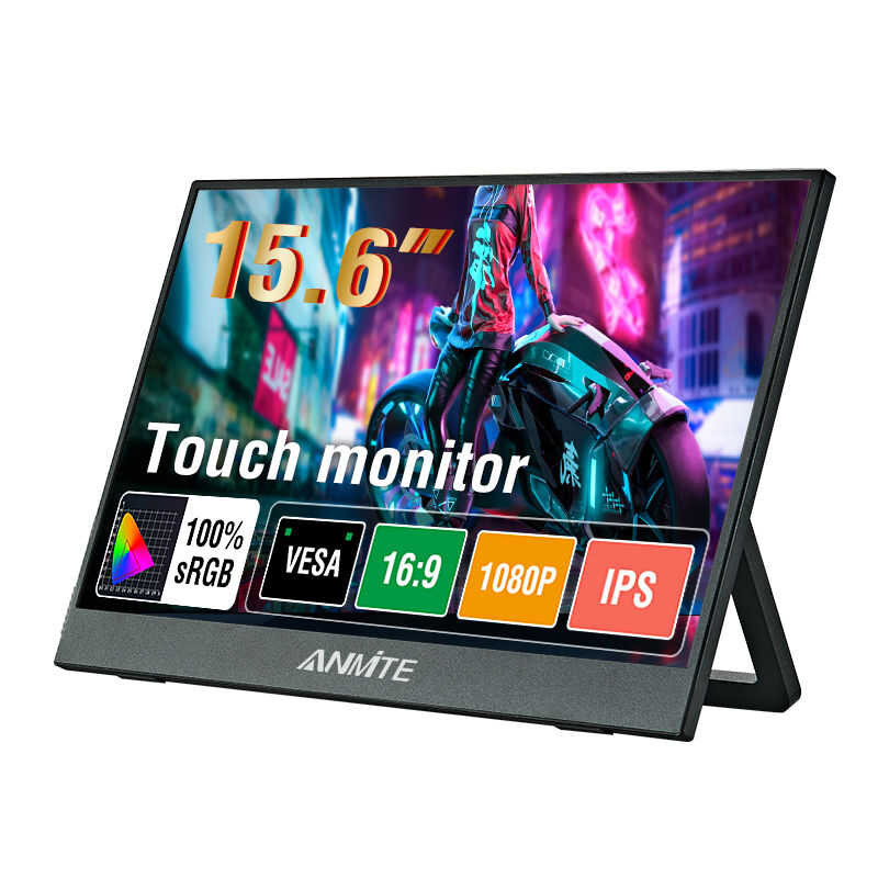 Anmite 15.6"Touch Portable Monitor Usb Type-C Display Extended Split ...