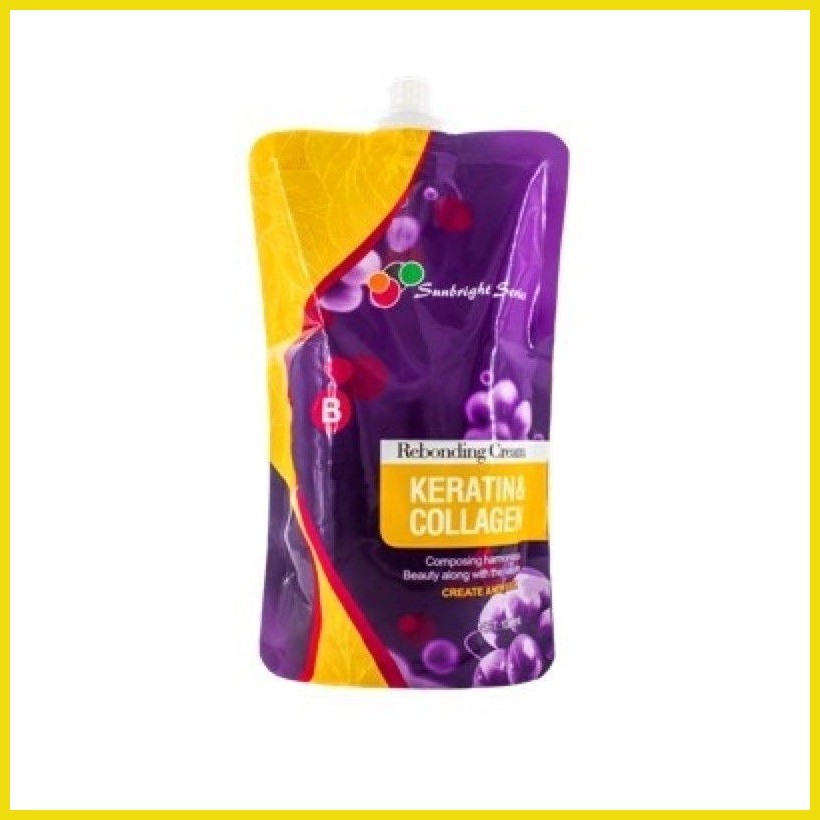Sunbright Series Rebonding Cream Keratin & Collagen Hair Straightening ...