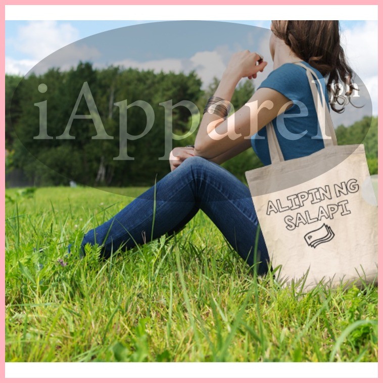 Alipin Ng Salapi Tote Bag Canvass - Off White / Black | Shopee Philippines