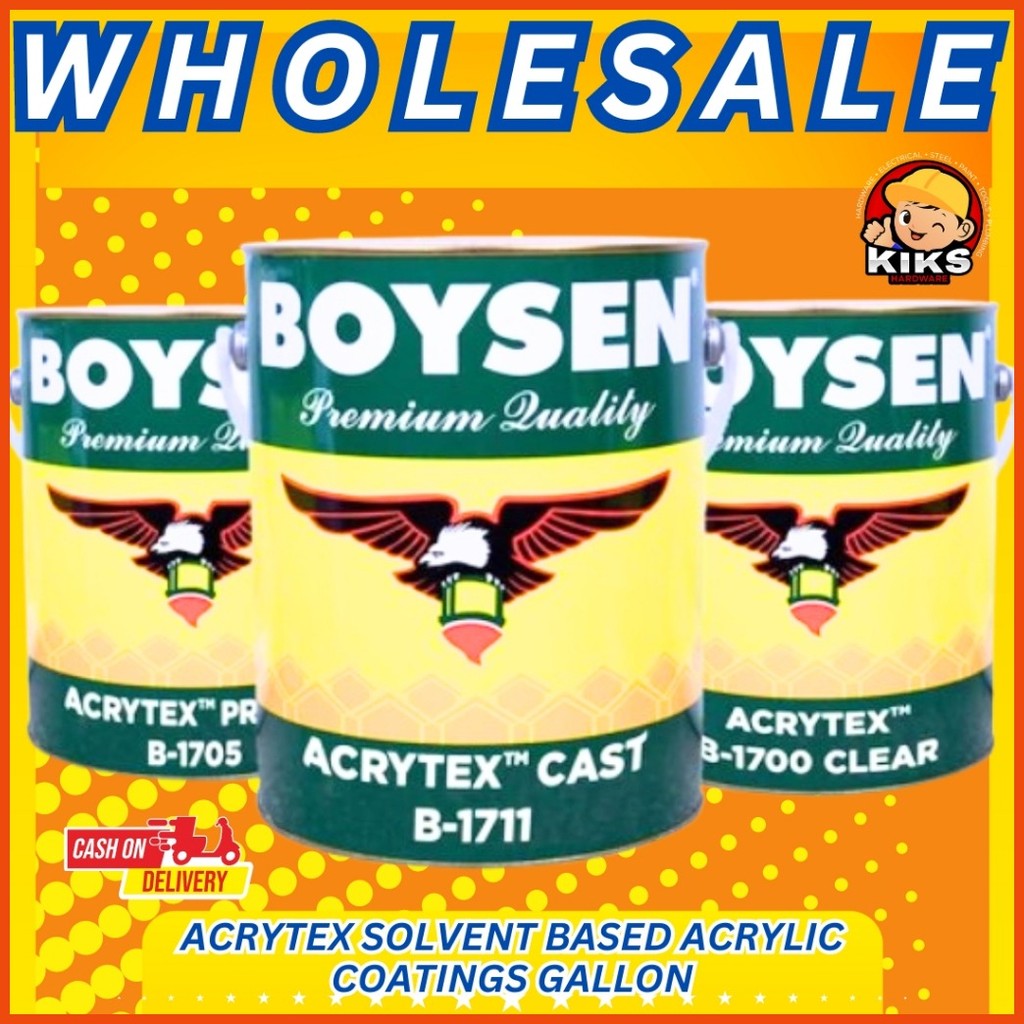 Boysen Acrytex Primer, Acrytex Reducer, Acrytex Cast 4liters Solvent ...