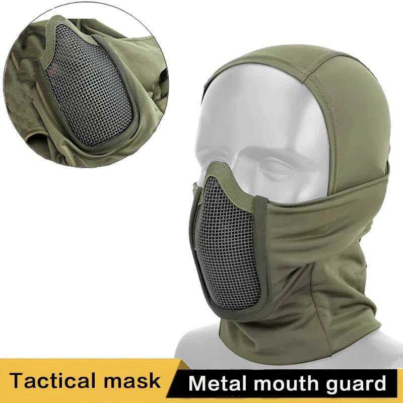Balaclava Metal Mask, Shooting Training Mask, Gun Paintball Shooting ...