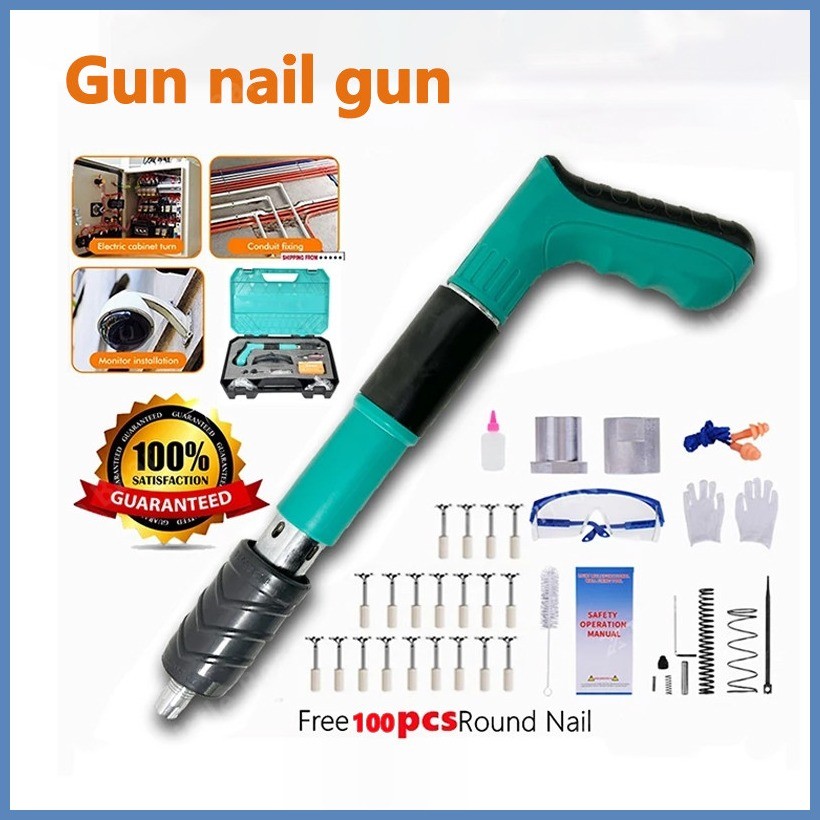 Manual Steel Nails Gun Rivet Tufting Concrete Wall Fastening Pipe Clamp ...