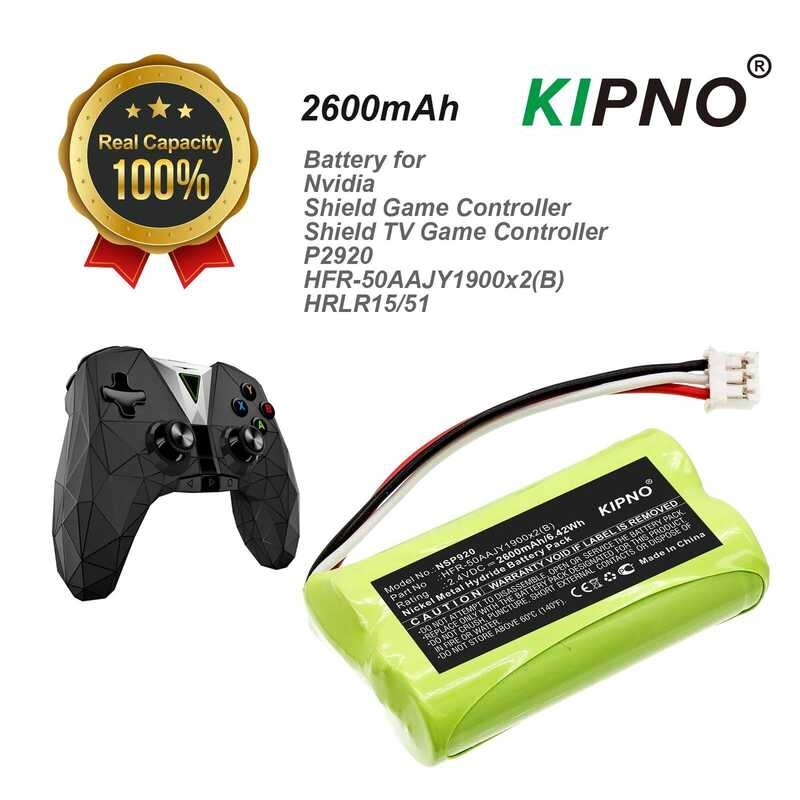 KIPNO 2600mAh Extended Life Battery for Nvidia Shield Game Controller P2920 - Shield TV ...