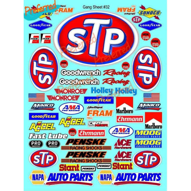 STP Set Vinyl Sticker Die Cut For Car Racing Motorcycle Bumper Truck ...