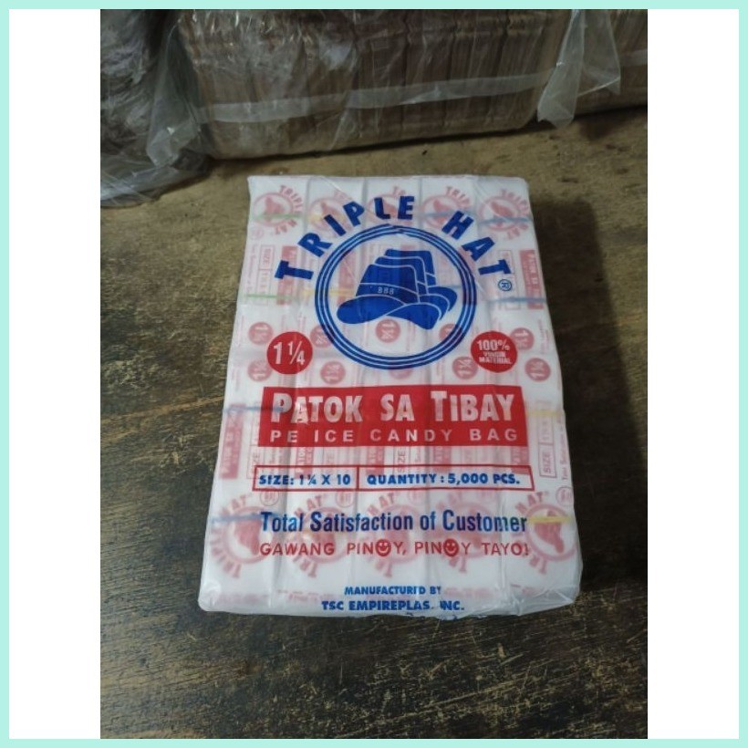 1¼x10 Triple Hat Ice Candy Bag 5000 pcs | Shopee Philippines