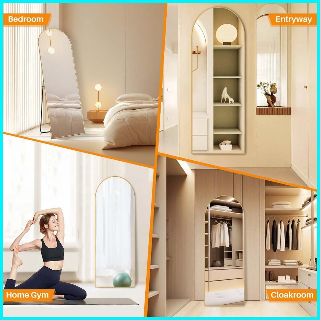 NoblePrime Full Body Mirror With Stand HD 155X45cm For Wall Mounting ...