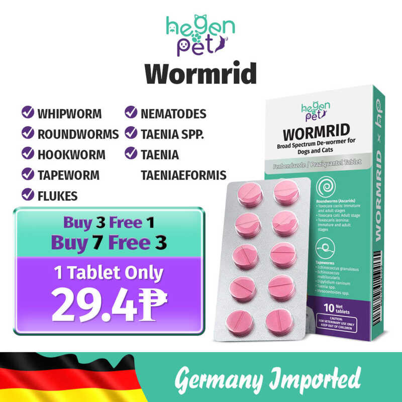 Buy 3 Free 1 Hegen Pet Deworming Tablet Nematocide Deworm Worm Rid ...