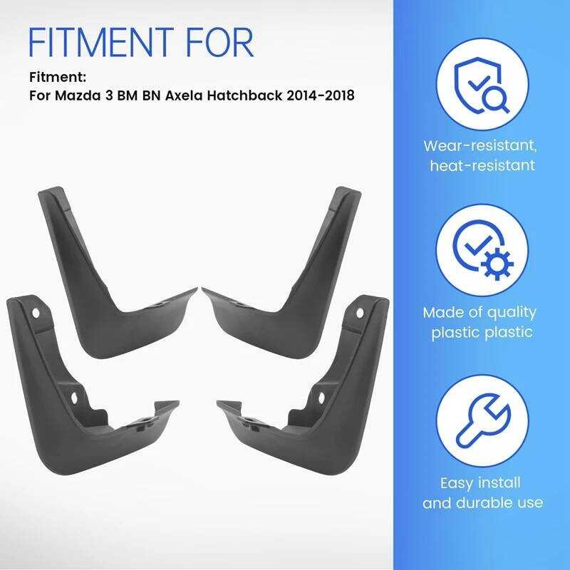 A30f-4Pcs 2 9Cb Car Mud Flaps For Mazda 3 BM BN Axela Hatchback 2014 ...