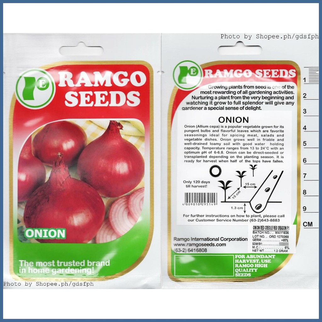 Ramgo Seeds - Sold per Pack per Variety RED ONION GDSFPH_S4 | Shopee ...