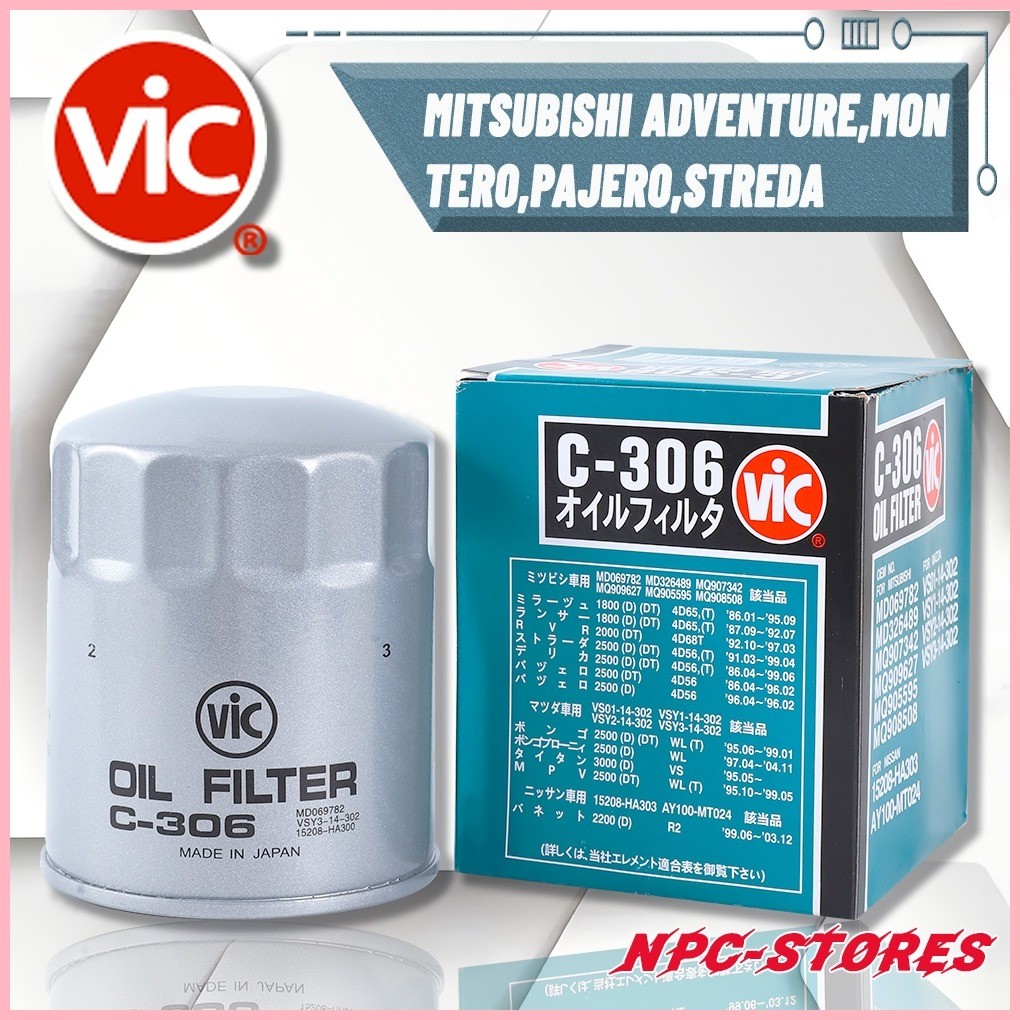 VIC C-306 Oil Filter Original Made In Japan For MITSUBISHI ADVENTURE ...