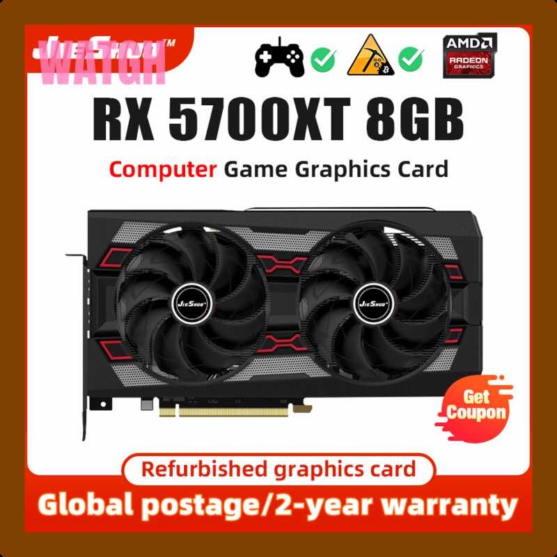 WATGH Jieshuo AMD Radeon Rx5700xt 8G Graphics Gddr6 256Bit PC Gaming ...