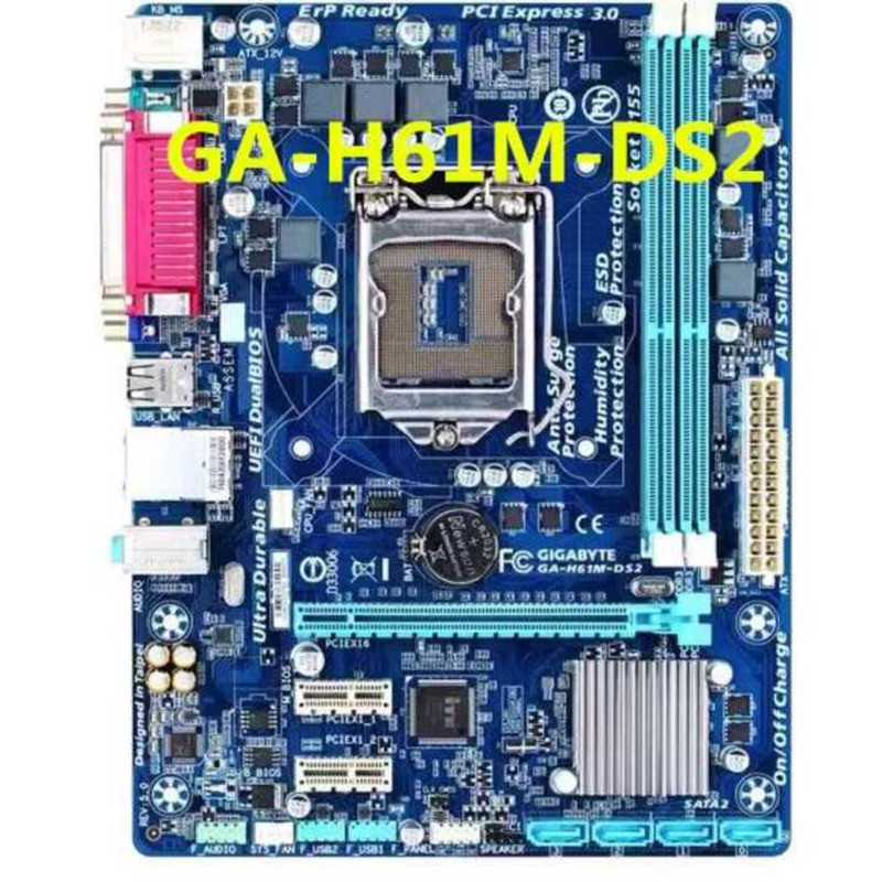 7 Gigabyte/Gigabyte H61m-Ds2 H61m-S1 H61 Motherboard Lga1155 Ddr3 Set ...