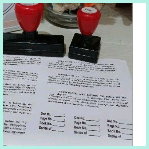 Notary Stamp Doc No./ Series Pre-Inked Stamp | Shopee Philippines