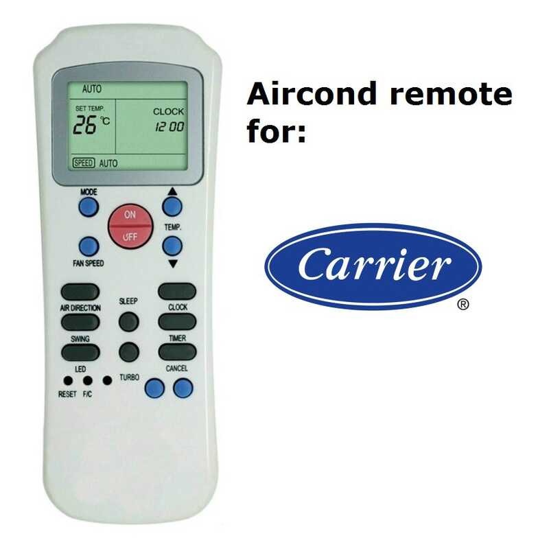 Midea Air Conditioner Remote Control Carrier Springer Split And ...