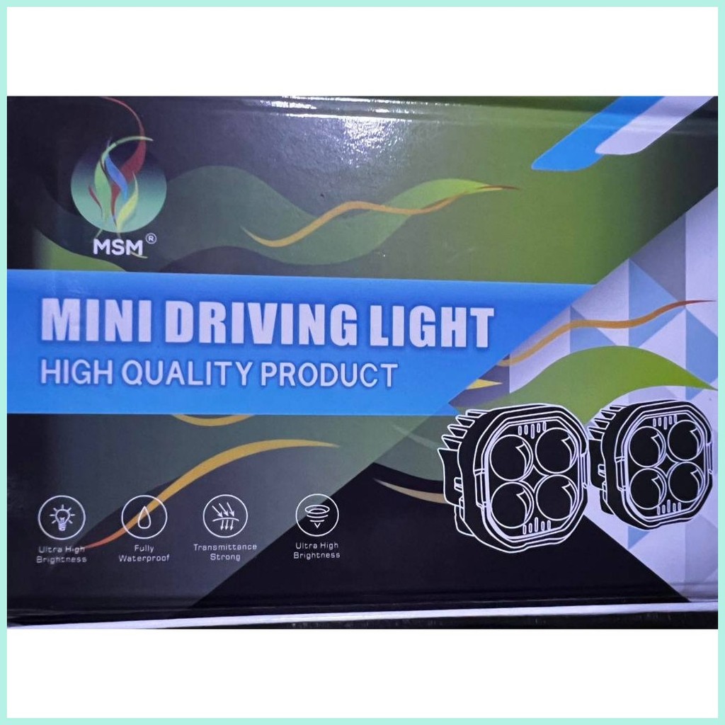 (#4509) MSM Mini Driving Light -8 Heads Light 4 Wire (Yellow/White/Blue ...