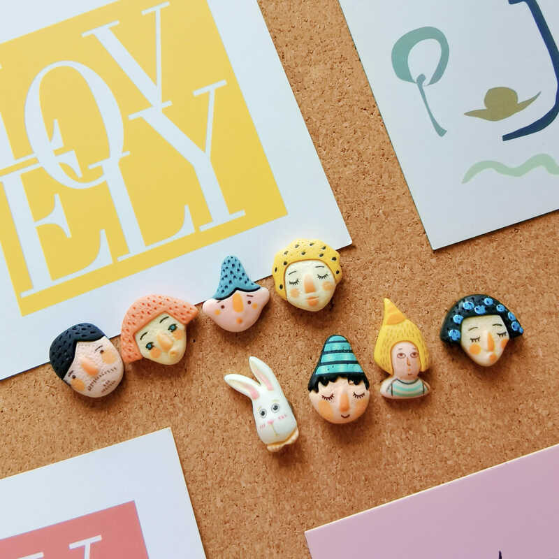 Graffiti Push Cartoon Funny Characters Cute Cork Board Felt Small Photo ...