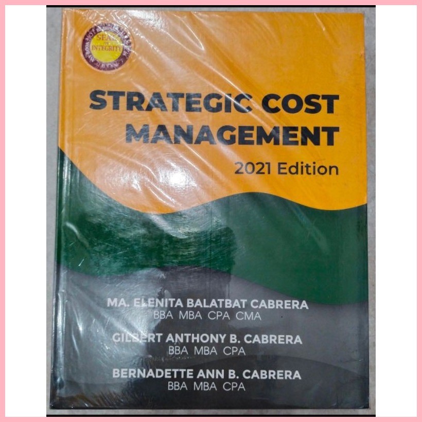 STRATEGIC COST MANAGEMENT 2021ed. by cabrera | Shopee Philippines