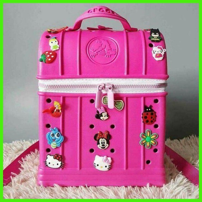 Crocs Waterproof Backpack Cartoon Toddler Bags School Bag With 20 Cute ...