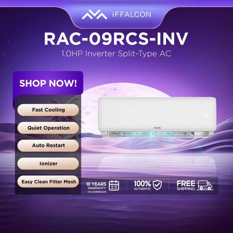 ROWA 1Hp Inverter Split-Type Aircon- Rac-09Rcs-Inv Air Conditioner Fe9 ...