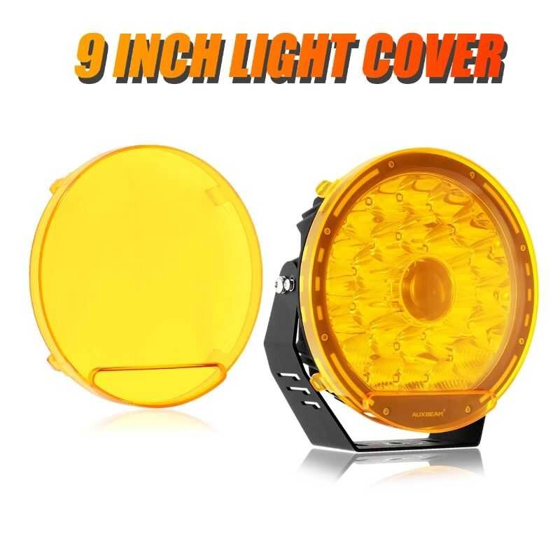 2Pcs Inch Amber Cover 9 Inch Amber Cover For Auxbeam 7Inch/9Inch LED ...