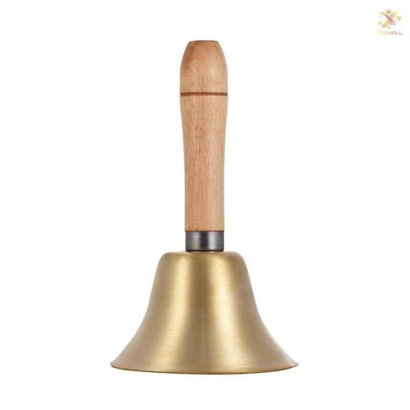 Ready Stock Brass Hand Bell Loud Call Handbell Desk Ringbell With ...